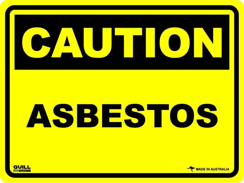 Asbestos Warning Sign | Yellow Asbestos Safety Sign Australia – Quill ...