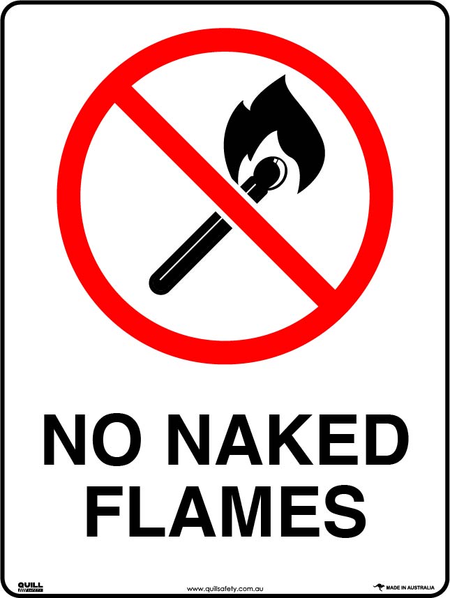 Prohibition Signs - No Naked Flames – Quill Safety